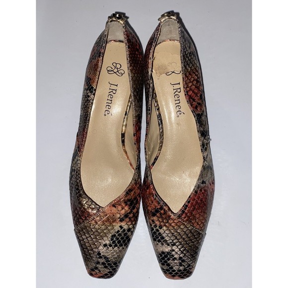 J.Renee | Shoes | J Renee Womens Fatemeh Size 7m Snake Skin Multi Print ...